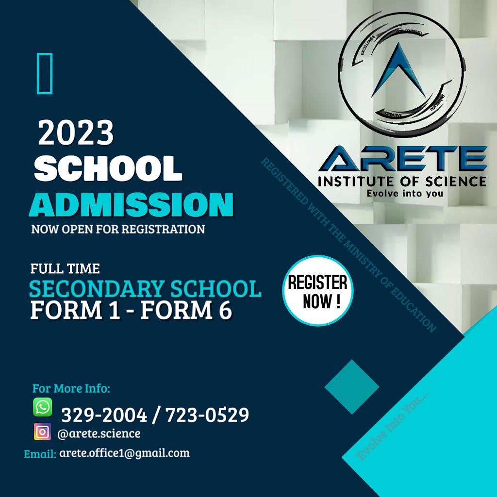 Registration – ARETE Institute of Science